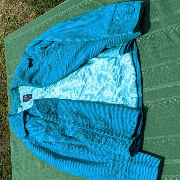 GAP | Jackets & Coats | Tiffany Blue Gap Cordoroy Jacket Xs Silky ...